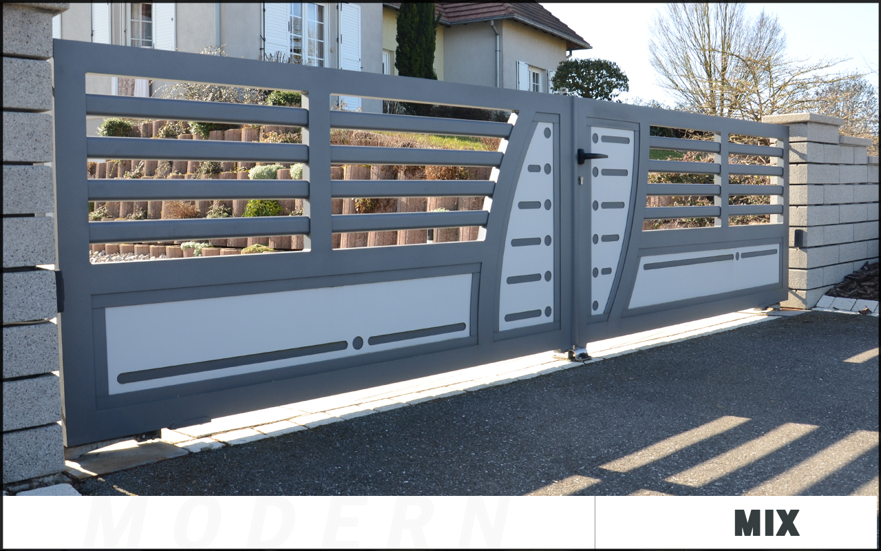 Portail moderne alu sur mesure : notre gamme - Bredok Pro